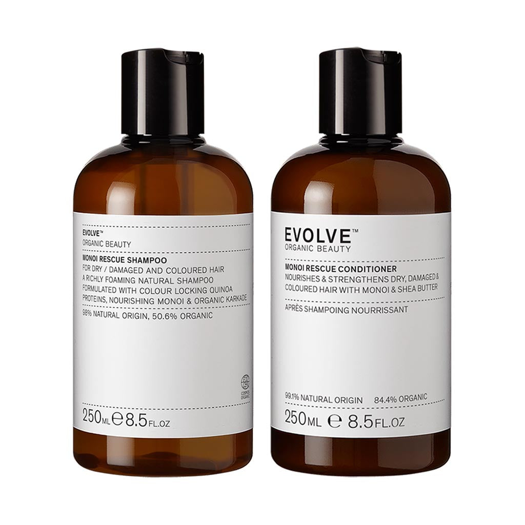 Natural Shampoo | Evolve Organic Beauty Monoi Shampoo & Conditioner Duo