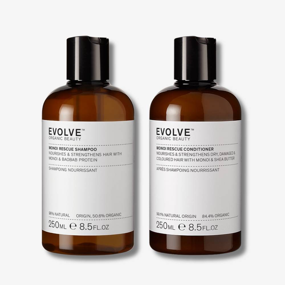 Natural Shampoo | Evolve Organic Beauty Monoi Shampoo & Conditioner Duo