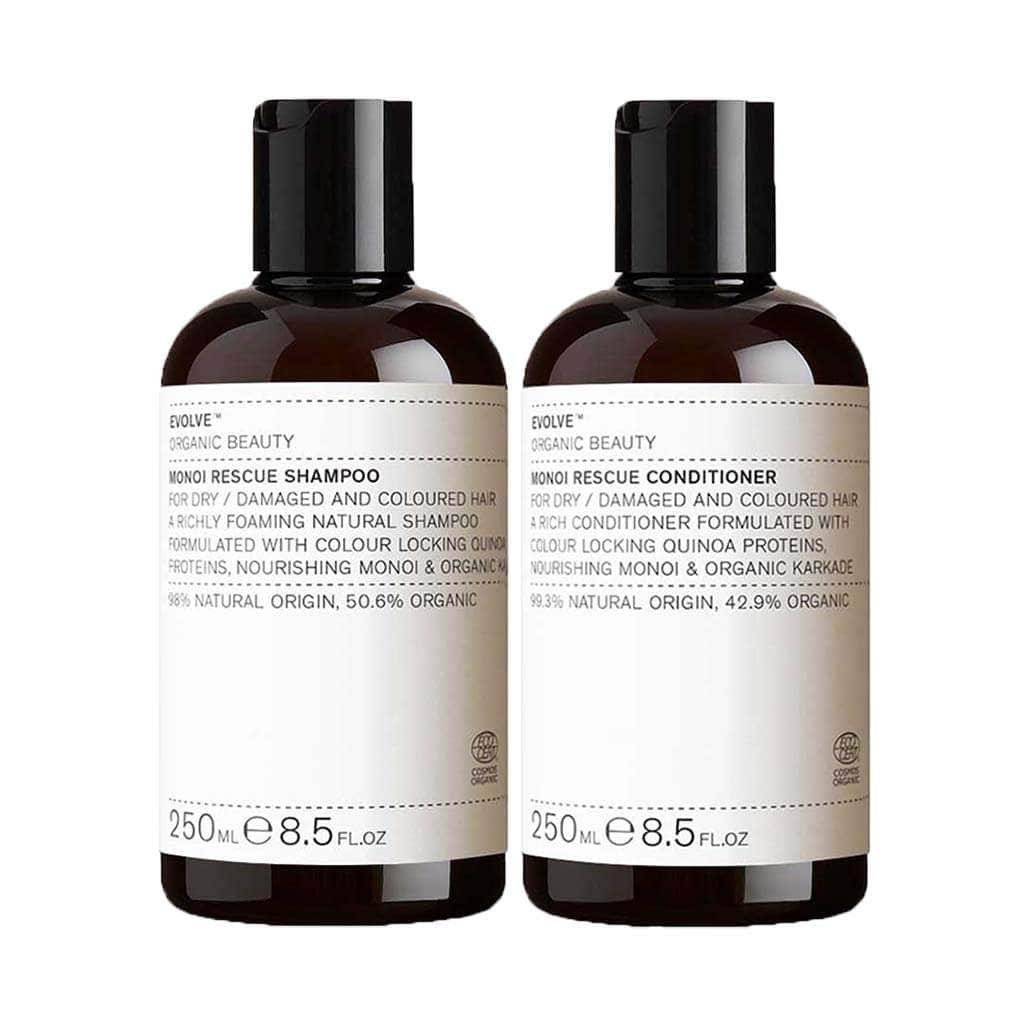 Natural Shampoo | Evolve Organic Beauty Monoi Shampoo & Conditioner Duo