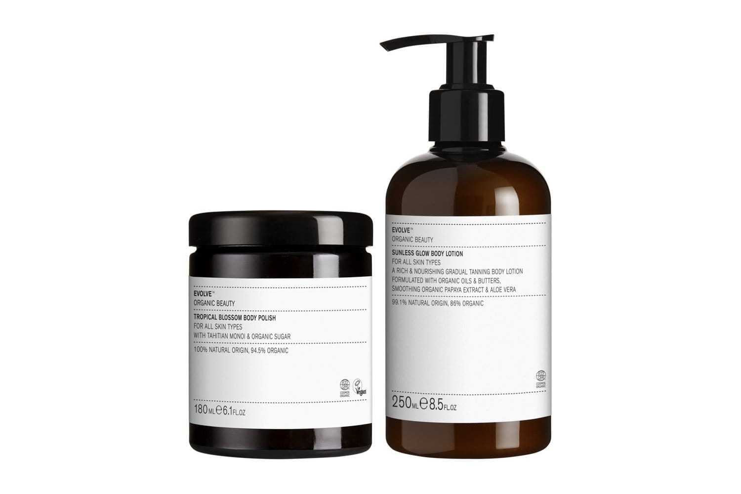 Body Polish And Body Glow Lotion Bundle - Evolve Organic Beauty